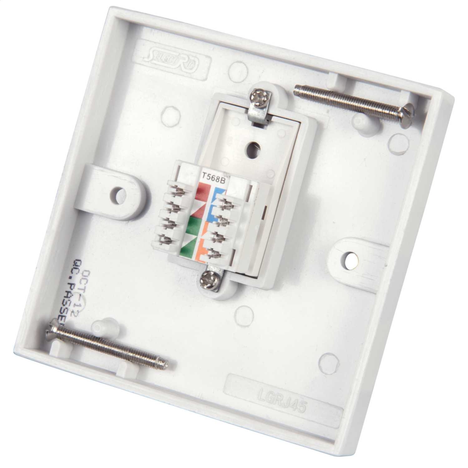 LGA Selectric 1 Gang RJ45 Socket White (NLGRJ45) | CEF