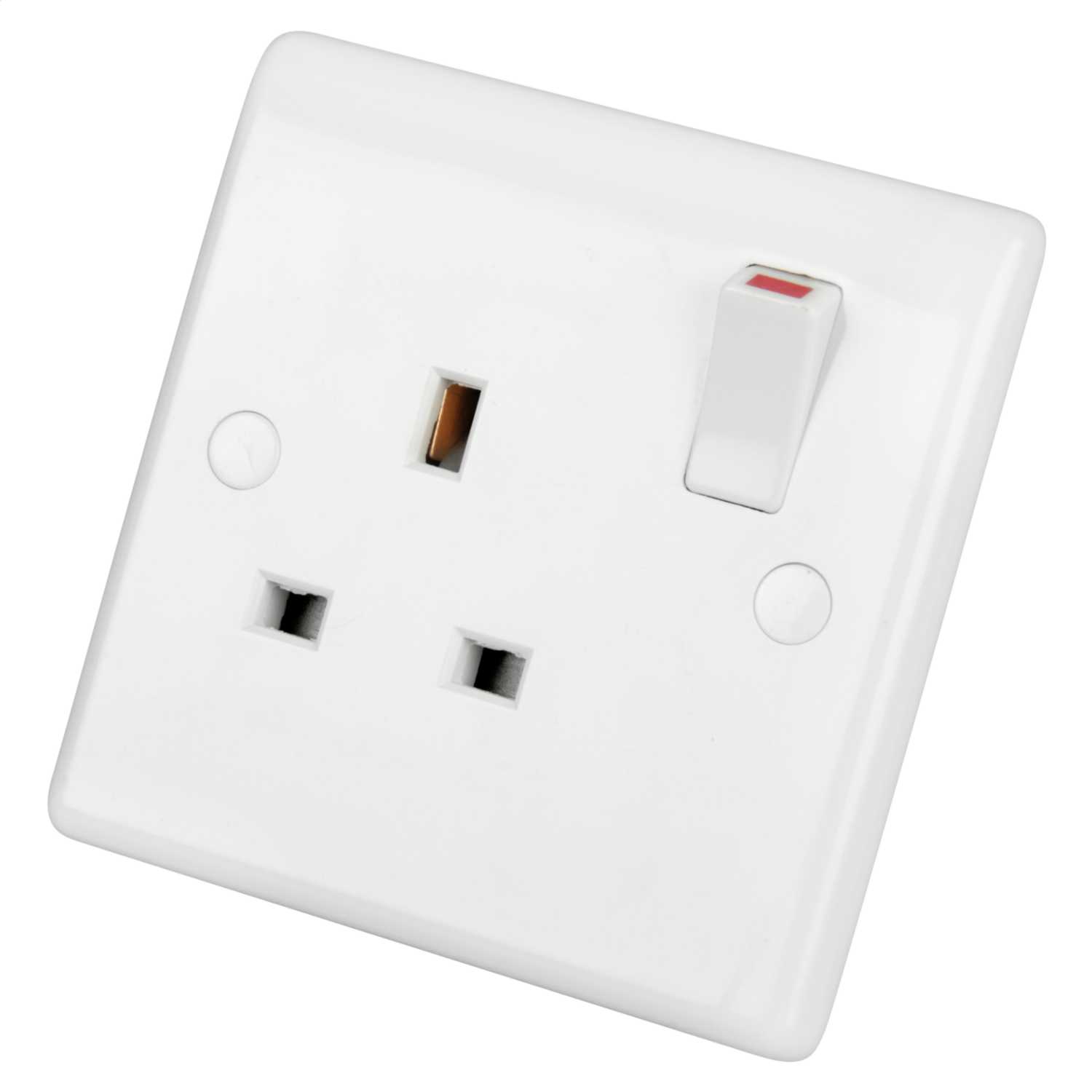 LGA Selectric 13A 1 Gang Switched Socket White (SSL521) | CEF