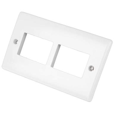 LGA Selectric 2 Gang 6 Module Front Plate White (SSLM-6G) | CEF
