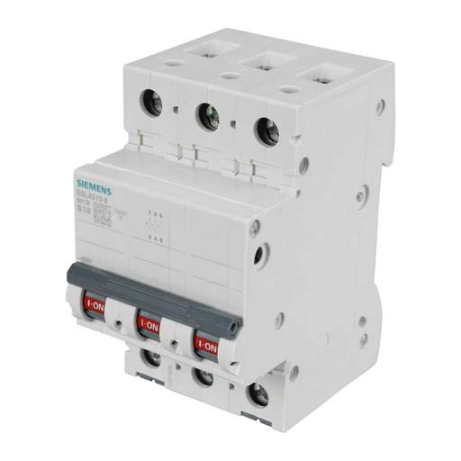 Siemens 10A Triple Pole 10kA B Curve MCB (5SL4310-6MB) | CEF