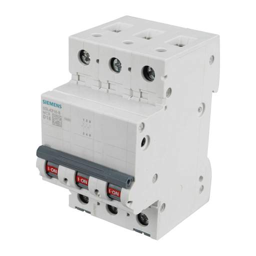 Siemens 16A Triple Pole 10kA D Curve MCB (5SL4316-8MB) | CEF
