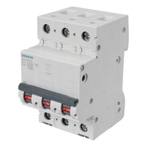 Siemens 20A Triple Pole 10kA B Curve MCB (5SL4320-6MB) | CEF