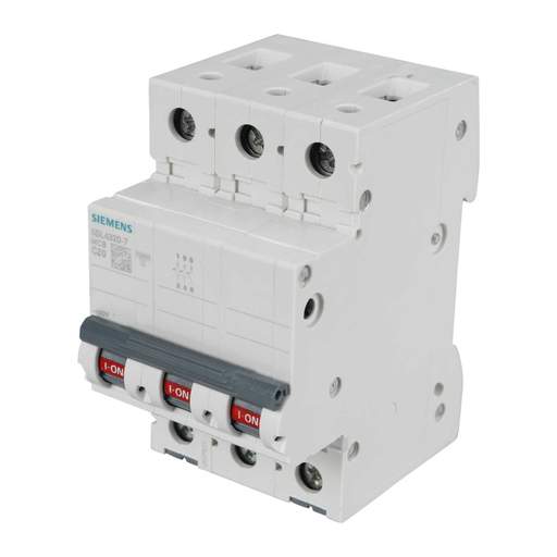 Siemens 20A Triple Pole 10kA C Curve MCB (5SL4320-7MB) | CEF