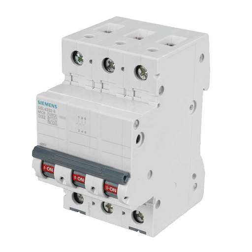 Siemens 32A Triple Pole 10kA D Curve MCB (5SL4332-8MB) | CEF