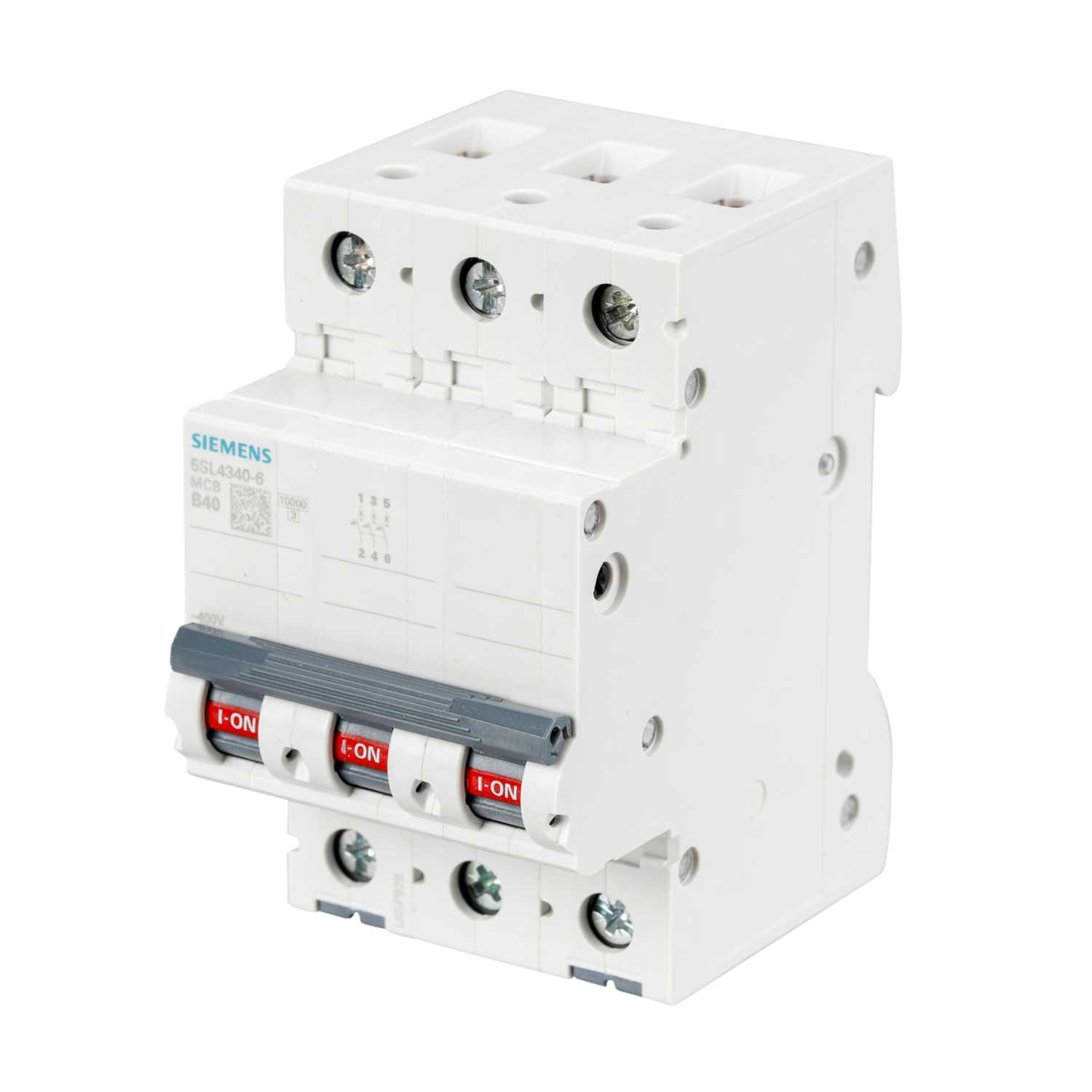 Siemens 40A Triple Pole 10kA B Curve MCB (5SL4340-6MB) | CEF