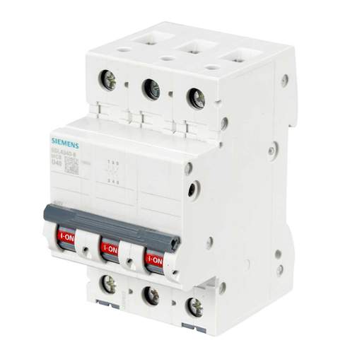 Siemens 40A Triple Pole 10kA D Curve MCB (5SL4340-8MB) | CEF