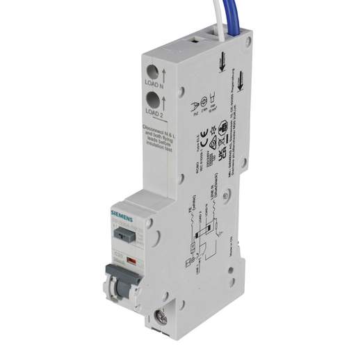 Siemens 20A 1P+N 1 Module C Curve 10kA 30mA Type A RCBO (5SU9304-7KK20) | CEF
