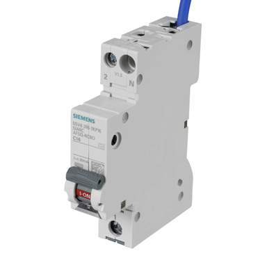Siemens 16A 1P+N 1 Module C Curve 6kA 30mA Type A AFDD Combined RCBO ...