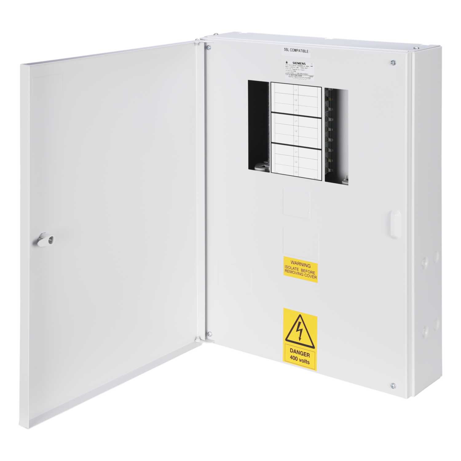 Siemens 6 Way TP+N Type B Distribution Board without Incomer (8GP1206 ...