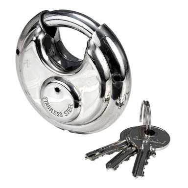 Silverline 70mm Disc Padlock Stainless Steel (292707) | CEF