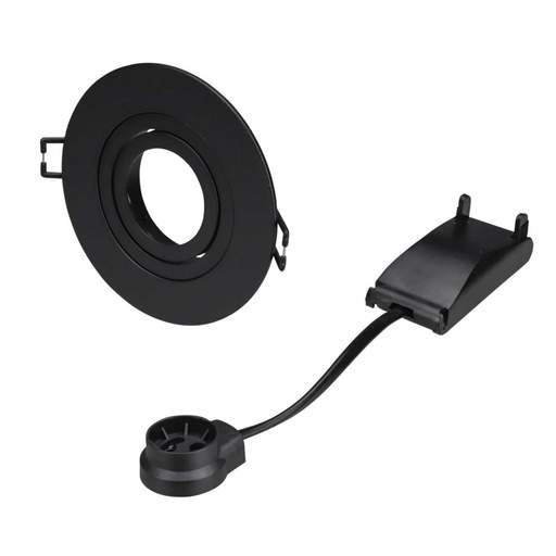 SLV Lighting Tria 75 XL 10W GU10 Tilt Downlight Matt Black (1007625) | CEF