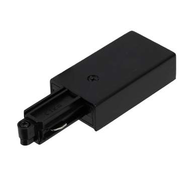 SLV Lighting Track Feed for 1 Circuit Track Earth Left Black (143030) | CEF