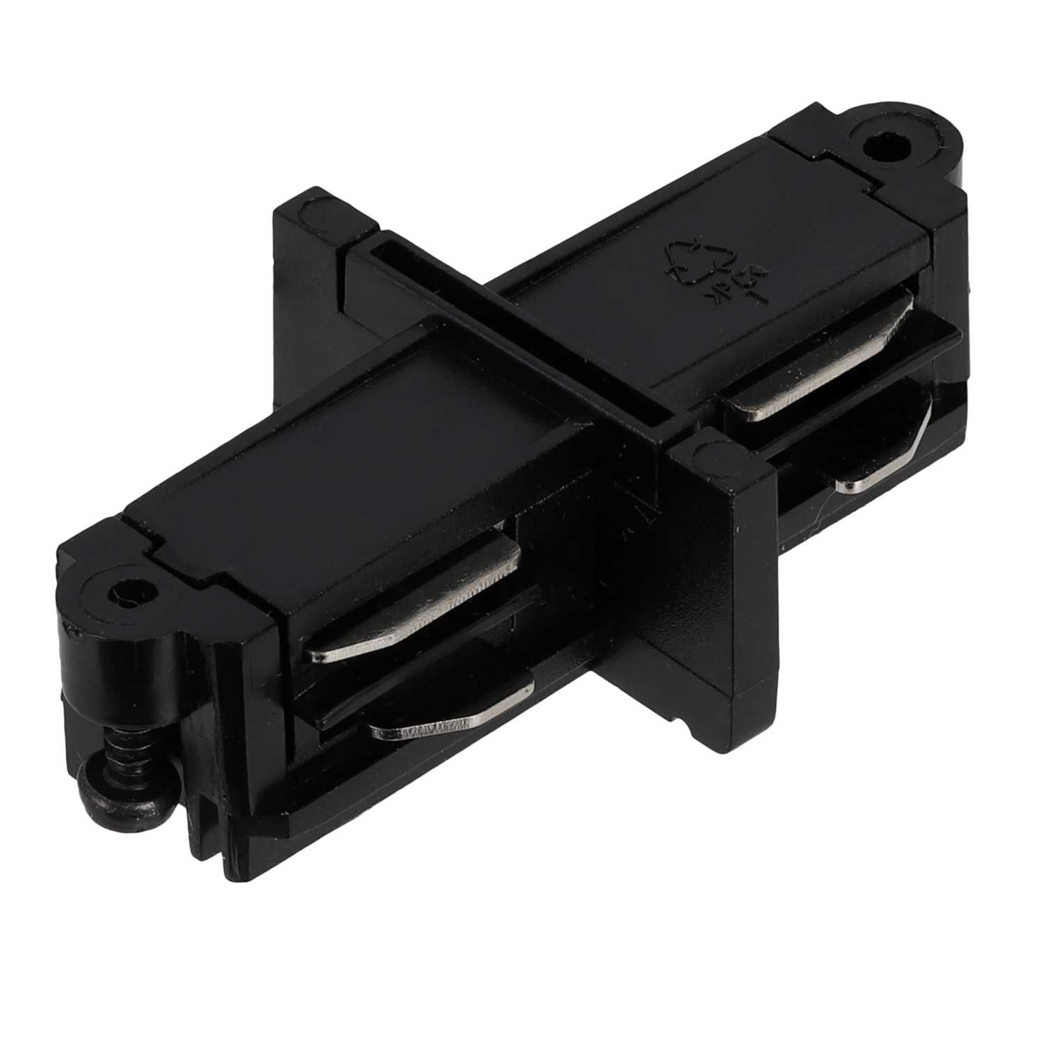 SLV Lighting Straight Connector for 1 Circuit Track Black (143090) | CEF