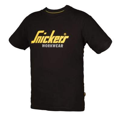 Snickers Large Classic Logo T-Shirt Black (25860400006) | CEF