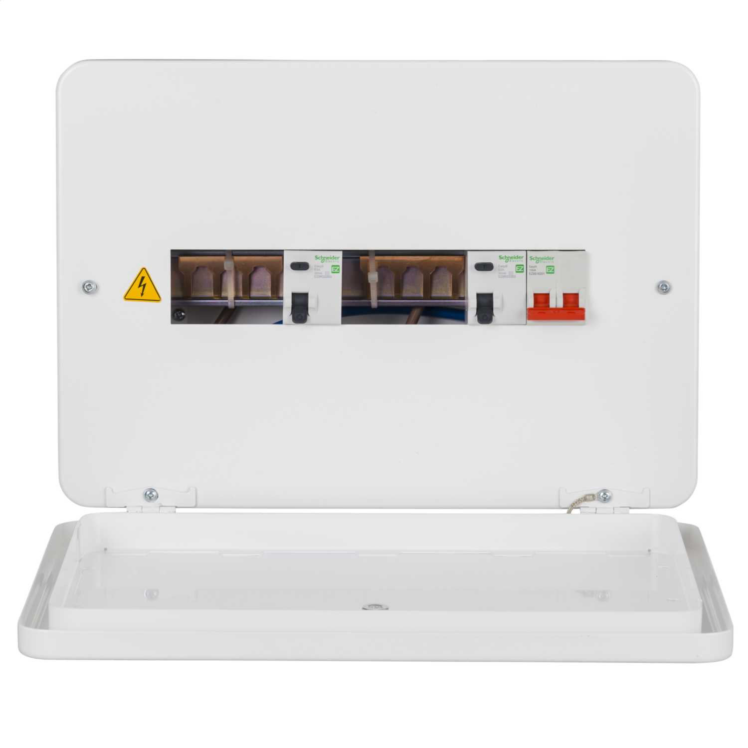 Schneider Easy9 4 + 4 Dual 63A RCD Metal Clad Consumer Unit ...