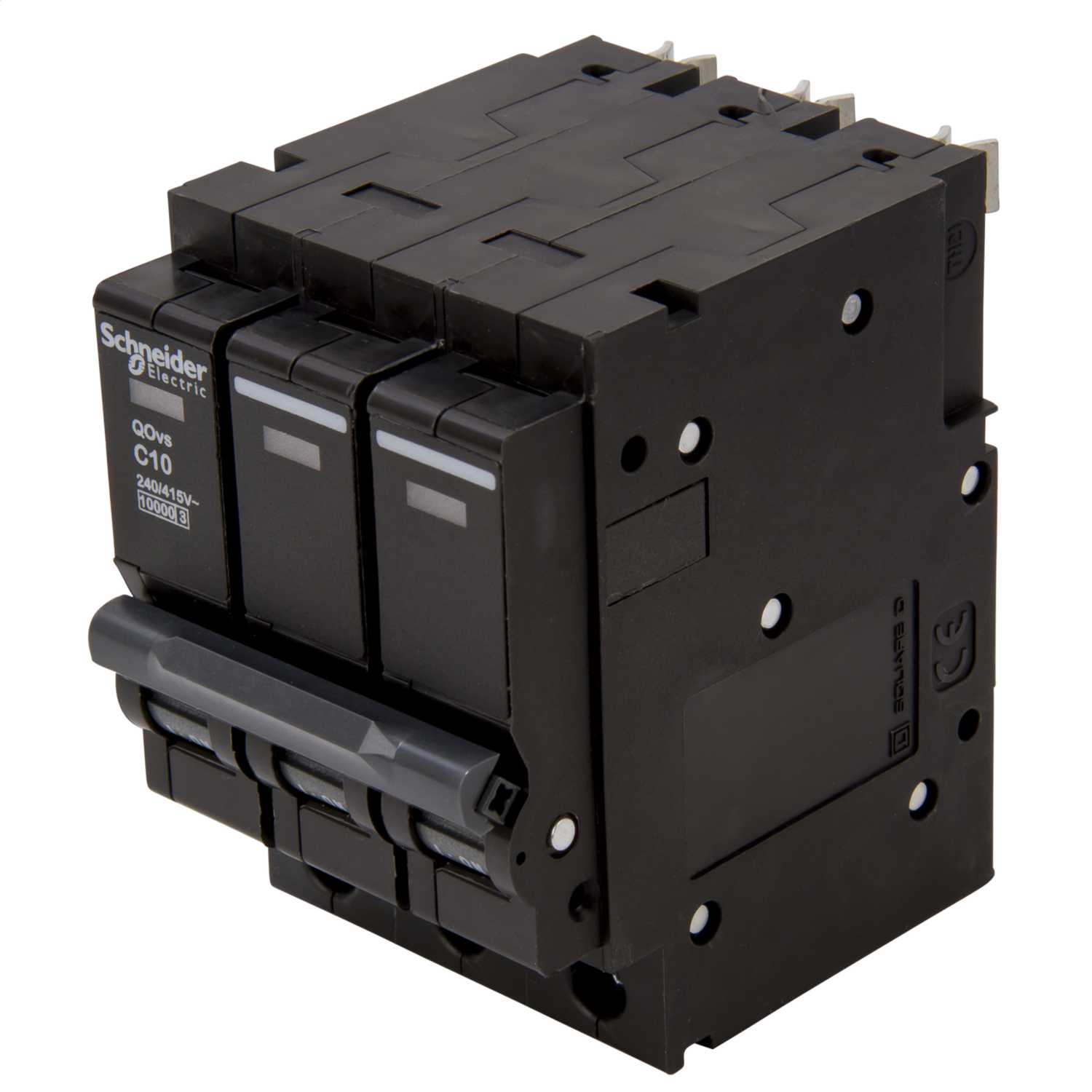 Schneider Square D QOVS 10A Triple Pole 10kA C Curve MCB (QO310VSC10) | CEF