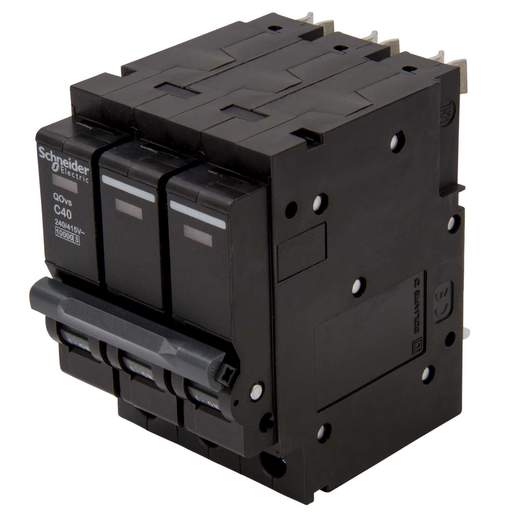 Schneider Square D QOVS 40A Triple Pole 10kA C Curve MCB (QO340VSC10) | CEF