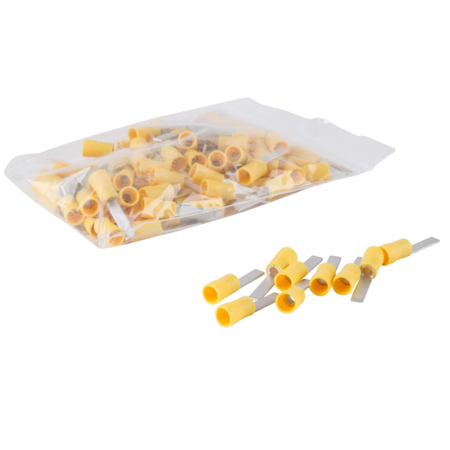 Engex 18mm Yellow Blade Crimp Lugs for 6mm Cables (Pack of 100) (613019 ...