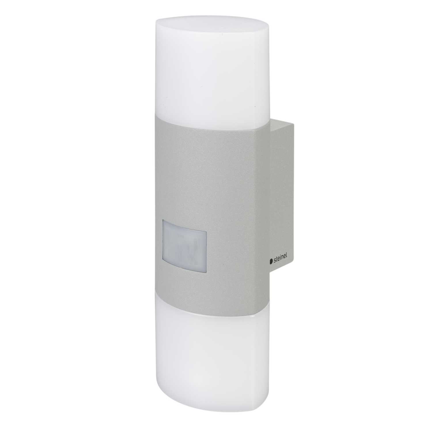 Steinel L910S 9.8W LED Up / Down Wall Light with PIR Silver 3000K ...