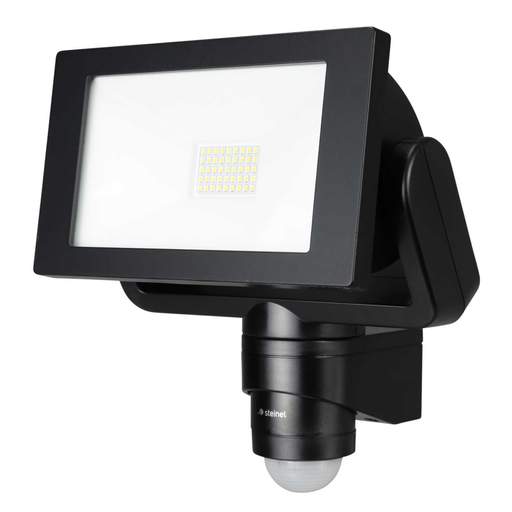 Steinel LS300 29.5W LED Floodlight with PIR Black 4000K (067571) | CEF