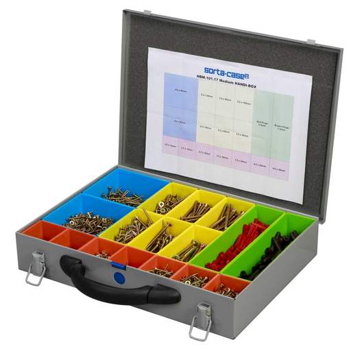 Sorta-Case Medium Handi Box with Universal Screws and Plug Assortment ...
