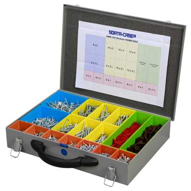 Sorta-Case Medium Handi Box with Twin Thread Screws and Plug Assortment ...