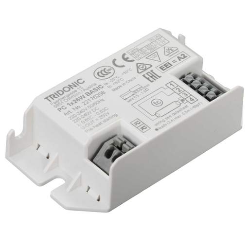 Tridonic 1 x 26W (28W 2D) Basic High Frequency Ballast (PC1X26W BASIC ...
