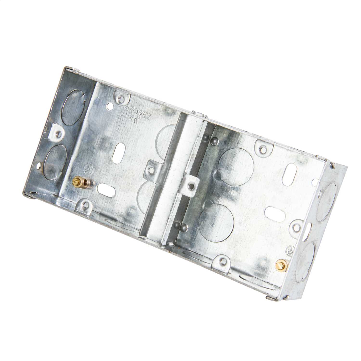 Tamlex 2 Gang 35mm Dual Flush Metal Knockout Box (Sold in 1's ...