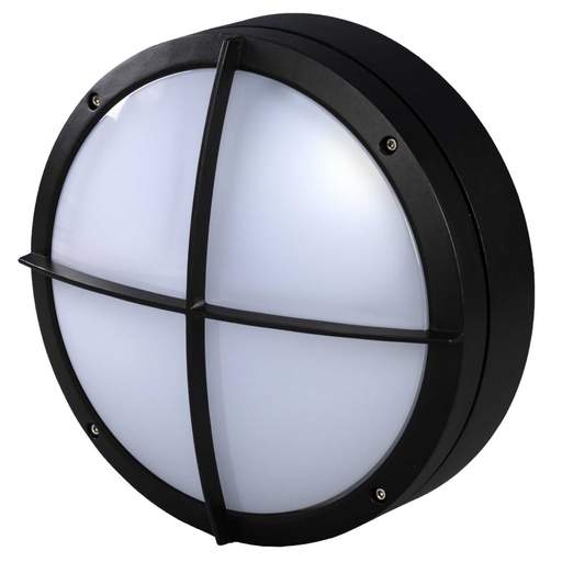 Tamlite 14W LED Hurricane Bulkhead Cross Black 4000K (HURL17/4/LED) | CEF