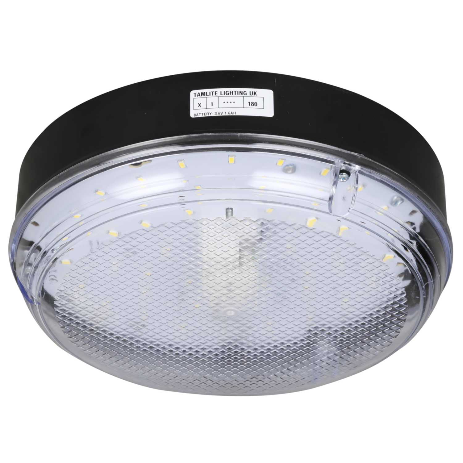Tamlite Nimrod 17W LED Circular Bulkhead with Microwave Sensor Black ...