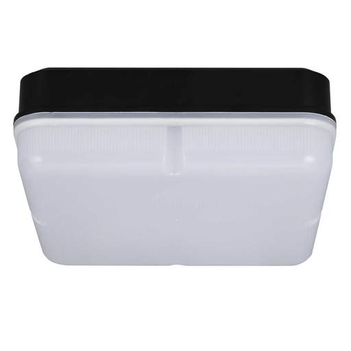 Xcite 17W LED Square Bulkhead Black / Opal 4000K (XCBH65SBO) | CEF