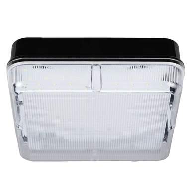 Xcite X1 8W - 16W LED CCT Square Bulkhead Black / Prismatic (XCBHSBPX1 ...