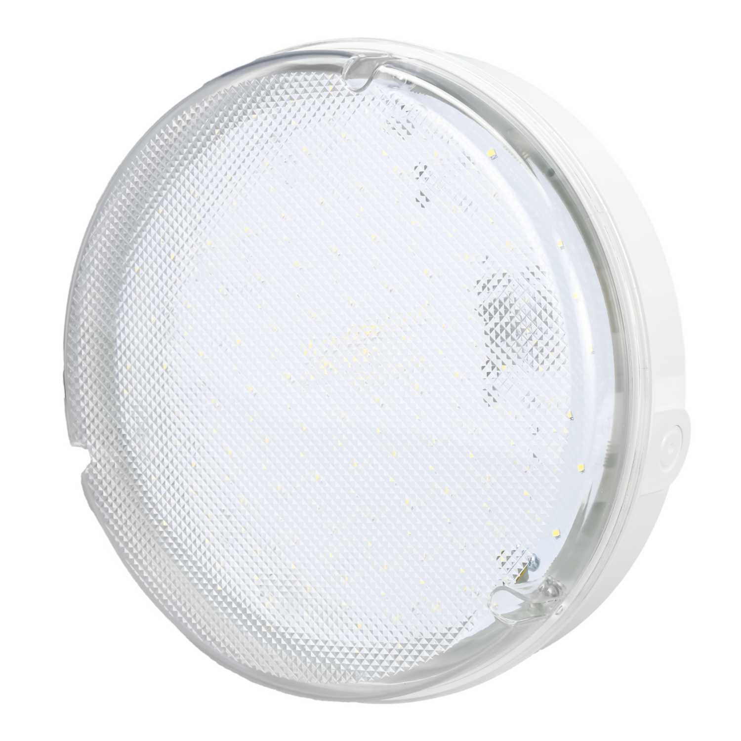 Xcite 16W LED Emergency Circular Bulkhead White / Prismatic 4000K (XCBHWPCWPM3) | CEF