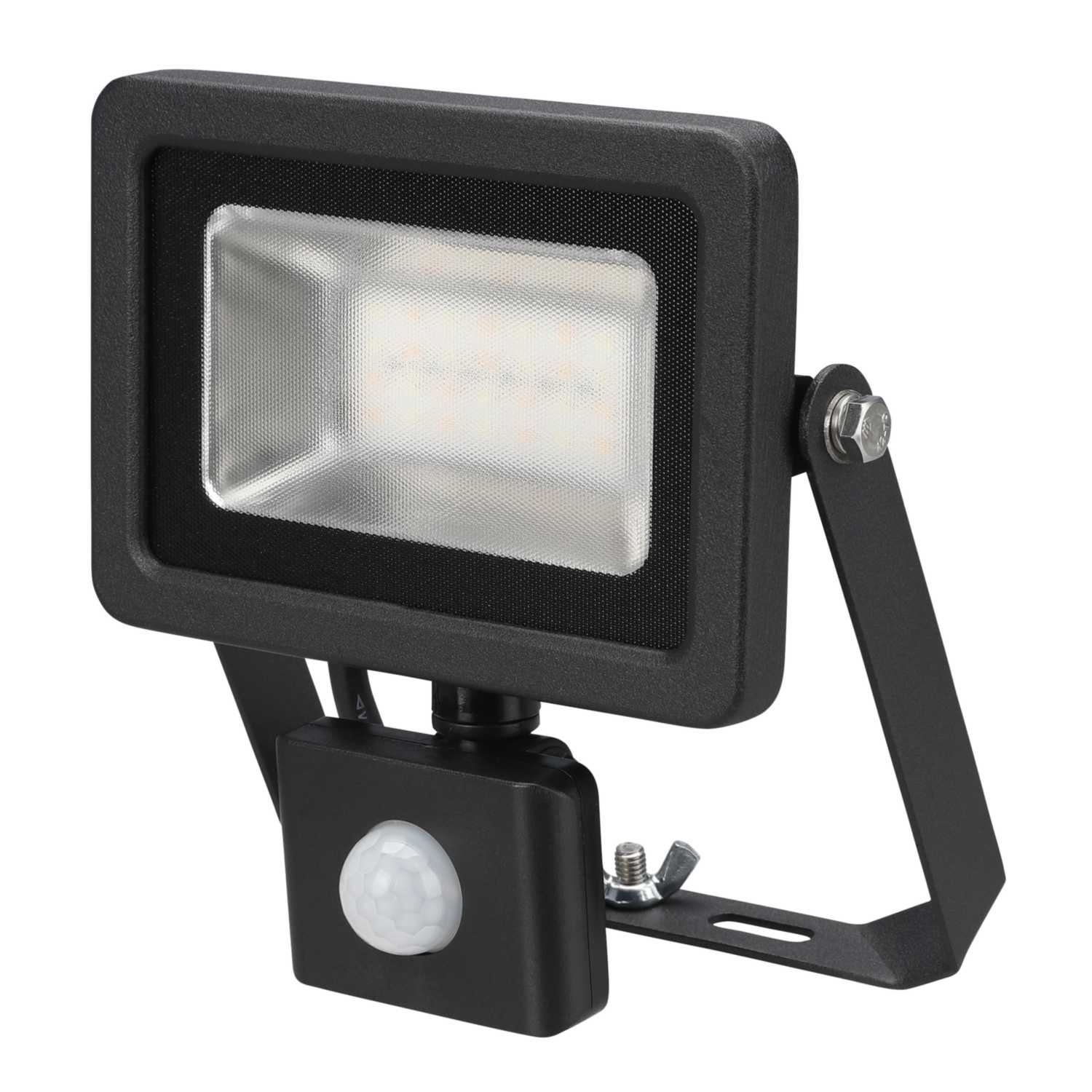Xcite 10W LED Tri-Colour Floodlight with PIR Black (XCFC10CTP) | CEF