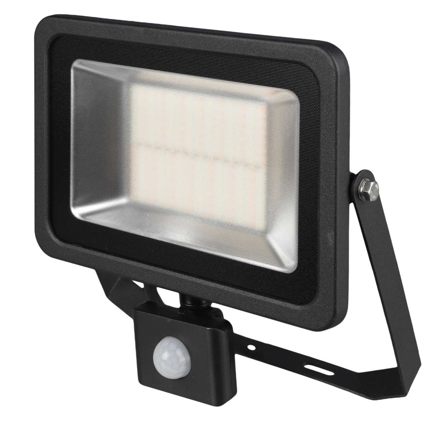 Xcite 50W LED Tri-Colour Floodlight with PIR Black (XCFC50CTP) | CEF