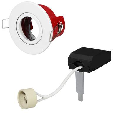 Xcite 50W GU10 Fire Rated Adjustable Downlight White (XCFRTW) | CEF