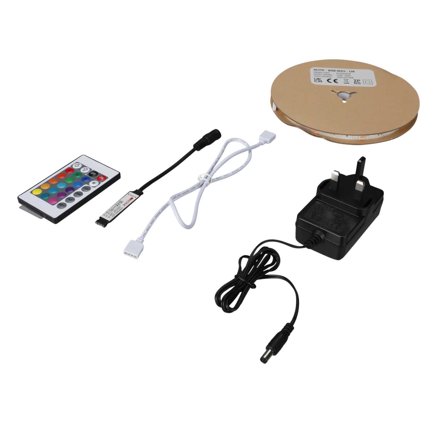 Xcite LED Plug-in Strip Light Kit IP65 Colour RGB 5m Reel (XCSK65RGB) | CEF