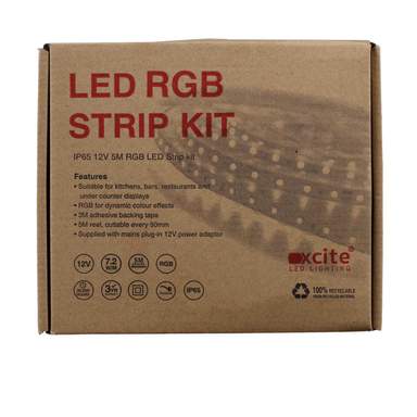 Xcite LED Plug-in Strip Light Kit IP65 Colour RGB (5m Reel) (XCSK65RGB ...