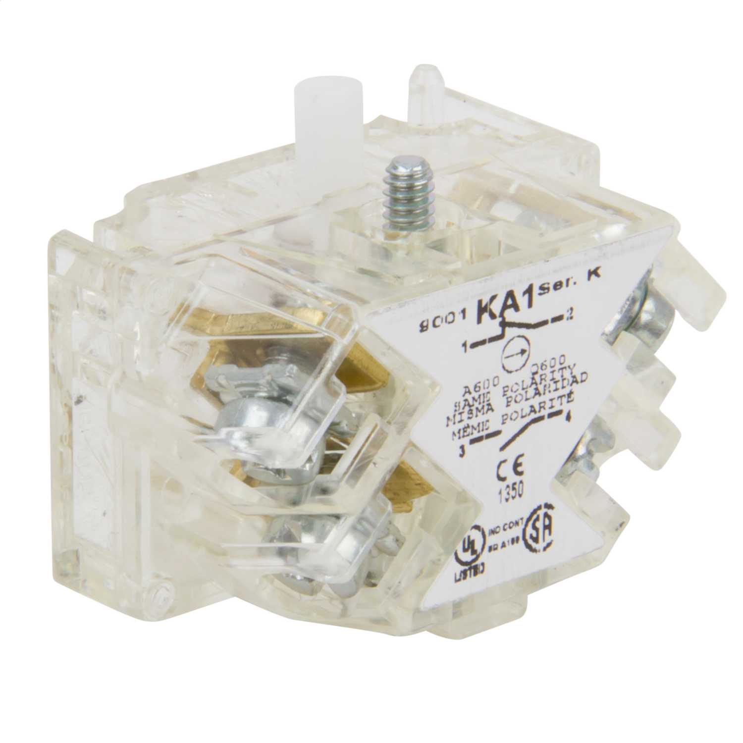 Schneider Telemecanique HArmony Contact Block with Protected Terminals ...