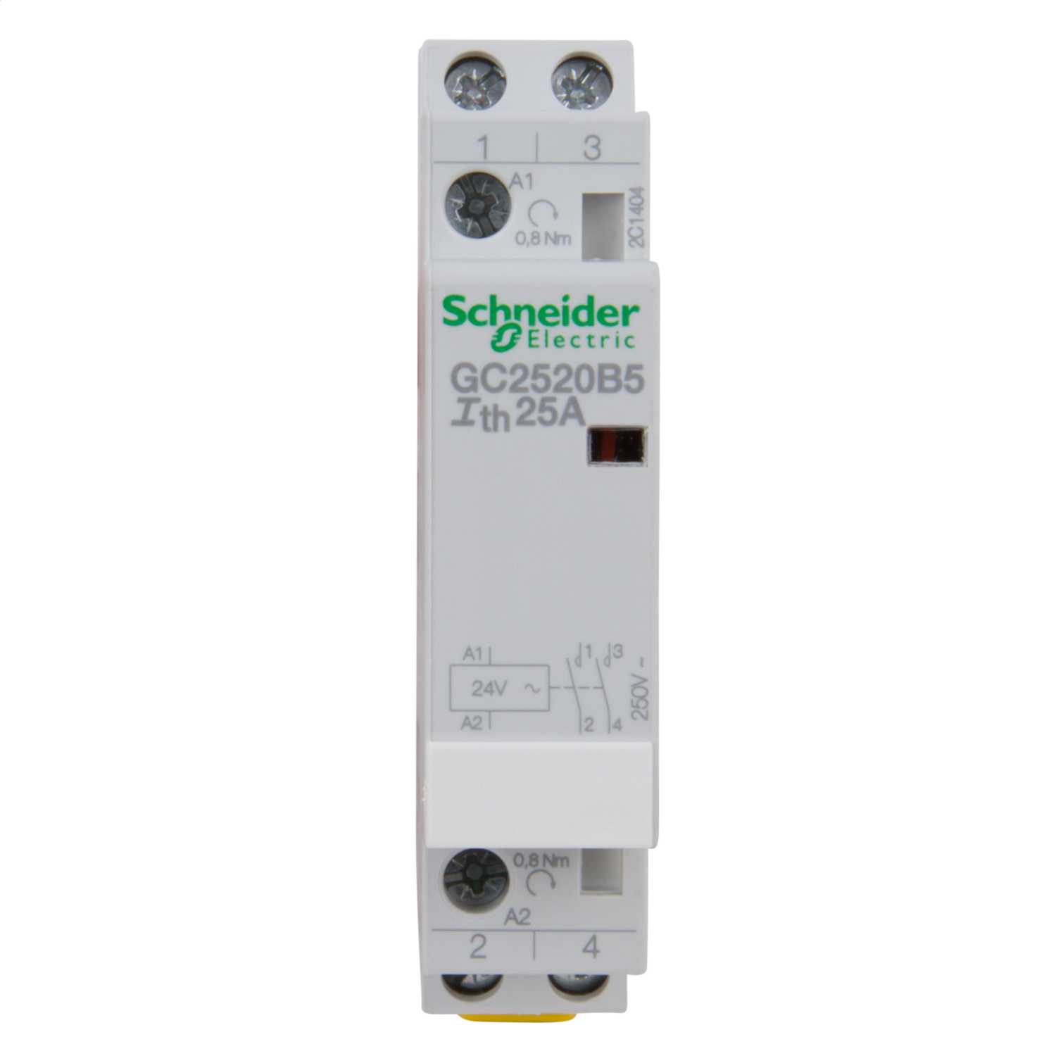 Schneider Telemecanique TeSys GC 25A 24V AC 2 Pole Contactor with 2 NO ...