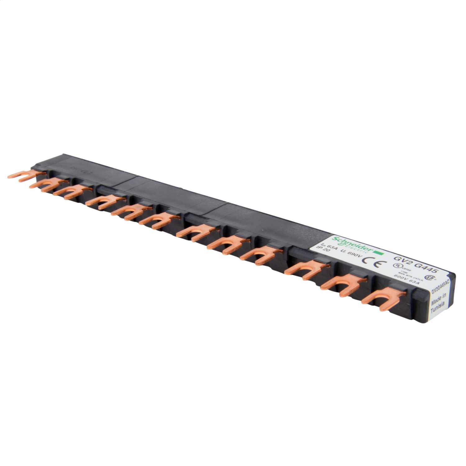 Schneider Telemecanique TeSys 63A 3 Pole 4 Tap Off Comb Busbar 45mm ...