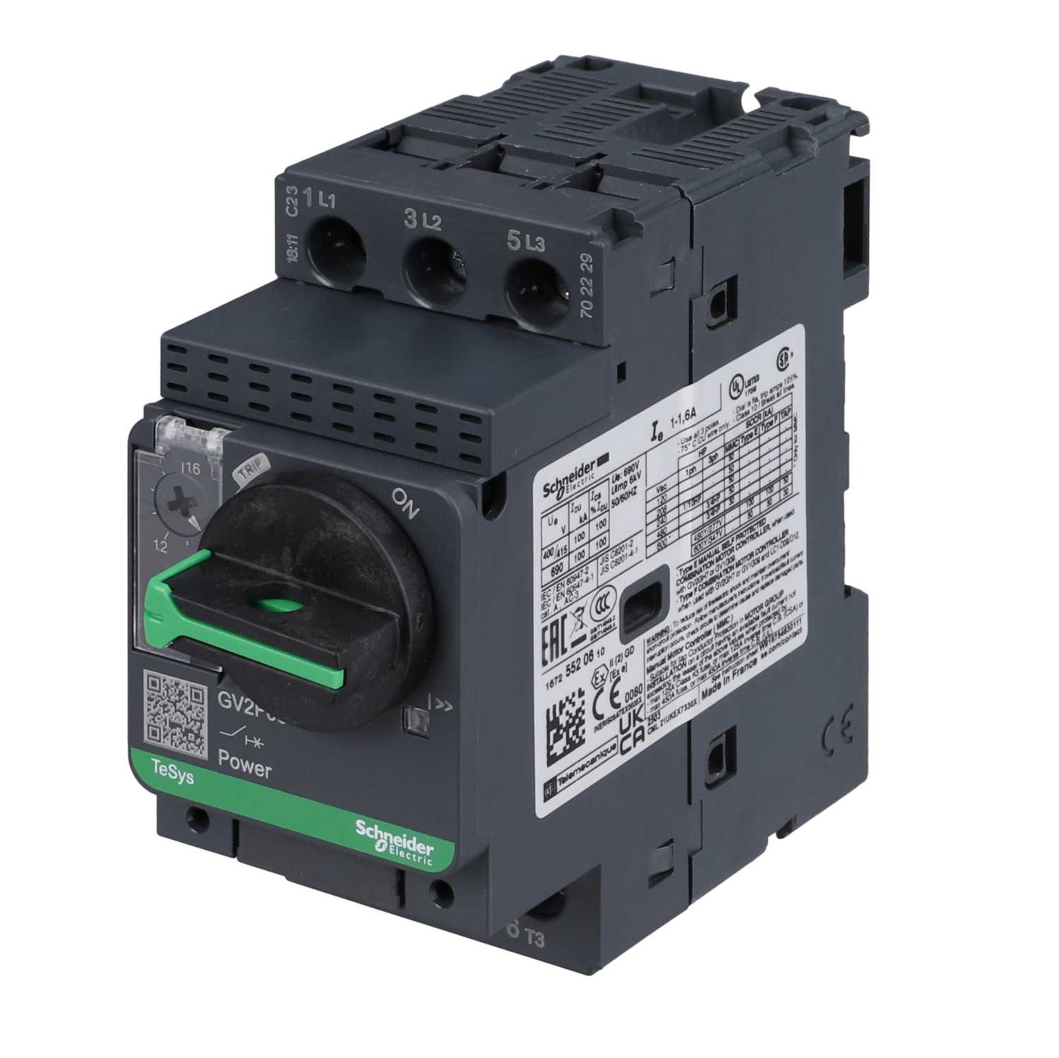 Schneider Telemecanique 1 to 1.6A 100kA Thermal Magnetic Circuit ...