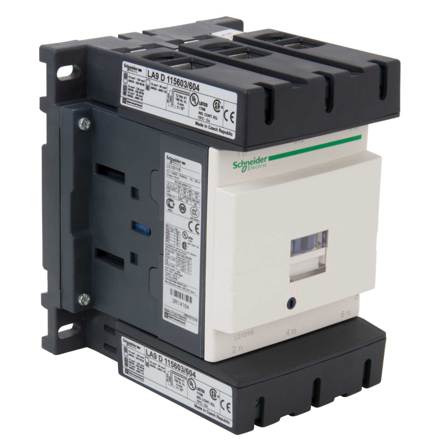 Schneider Telemecanique TeSys D 115A Contactor 3 Pole 3 NO Contacts ...