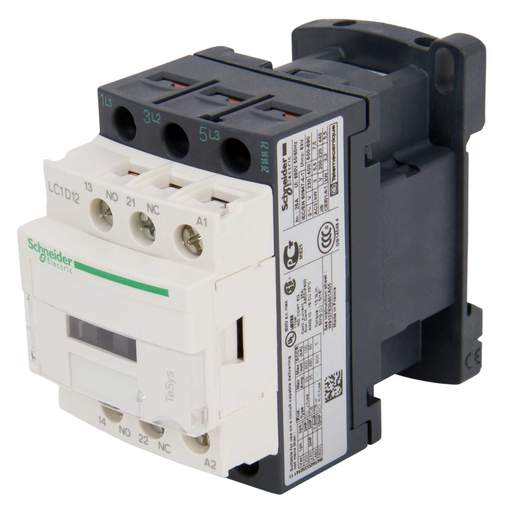 Schneider TeSys 12A Contactor 3 Pole 3 NO Contacts 240V Coil (LC1D12U7 ...