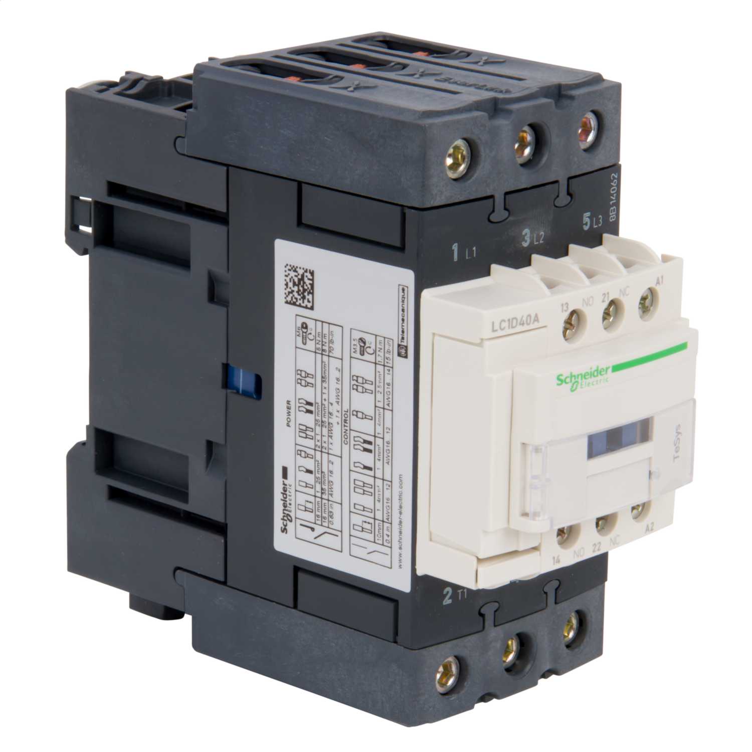 Schneider Telemecanique TeSys D 40A Contactor 3 Pole 3 NO Contacts 24V ...