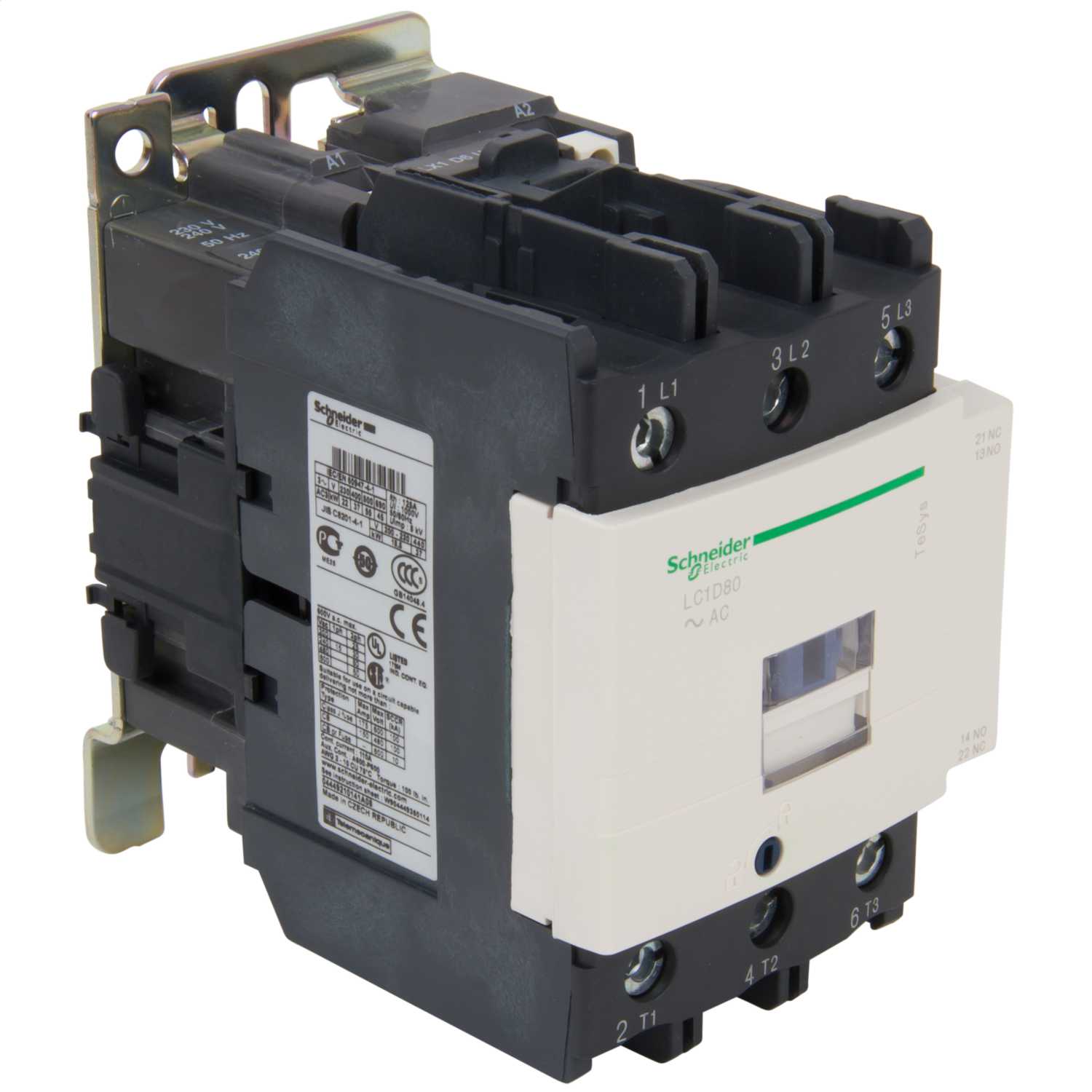 Schneider Telemecanique TeSys D 80A Contactor 3 Pole 3 NO Contacts 240V ...