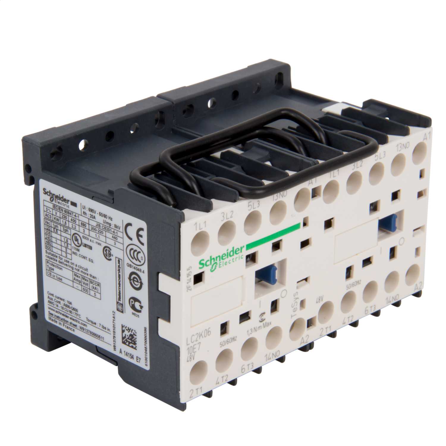 Schneider Telemecanique TeSys K 6A Reversing Contactor 3 Pole 3 NO ...