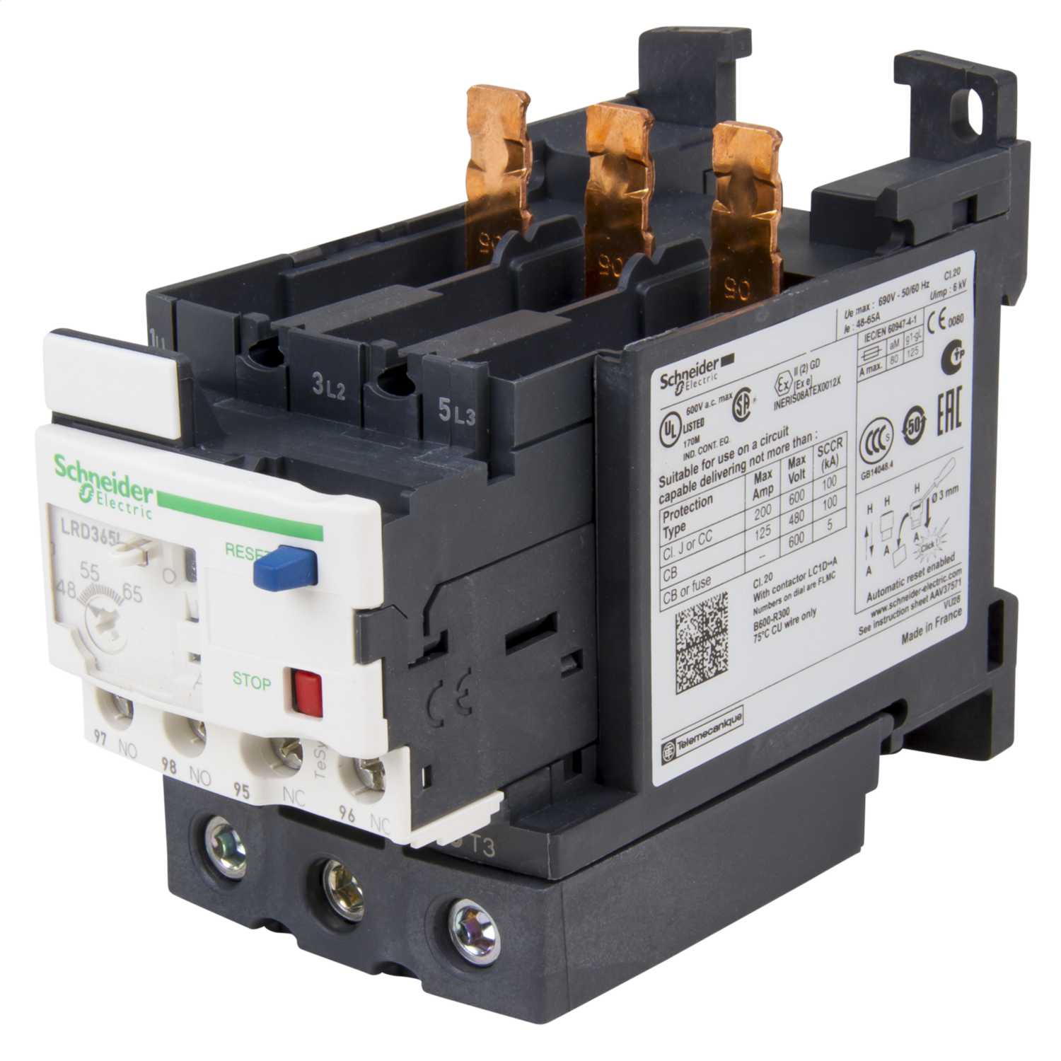 Schneider Telemecanique TeSys D 48 - 65A Thermal Overload Relay ...