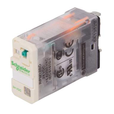 Schneider Harmony Relay 5 Pin 15A 24V Power Plug-in Relay with LED ...
