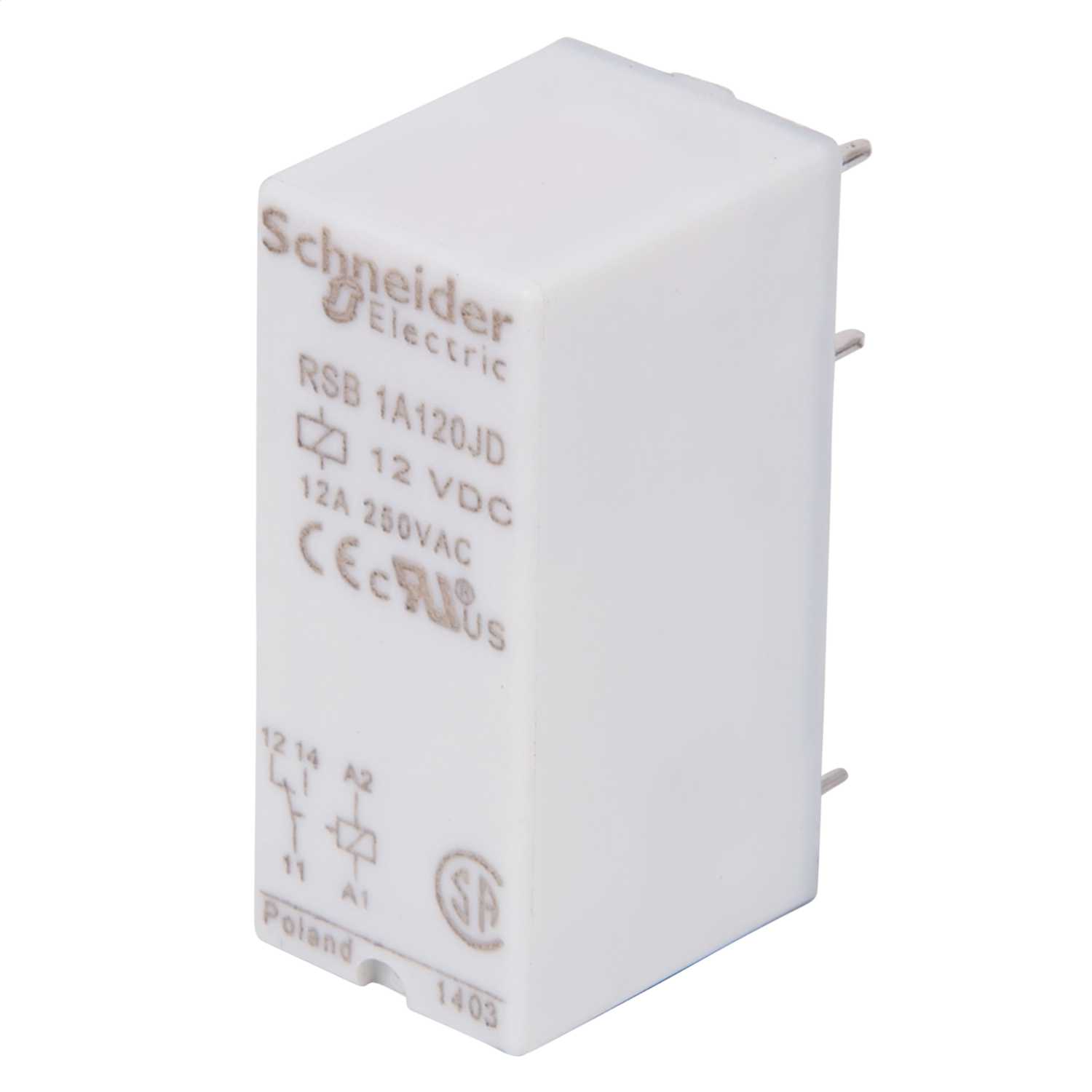 Schneider Telemecanique 5 Pin 12A 12V DC Interface Plug In Relay ...